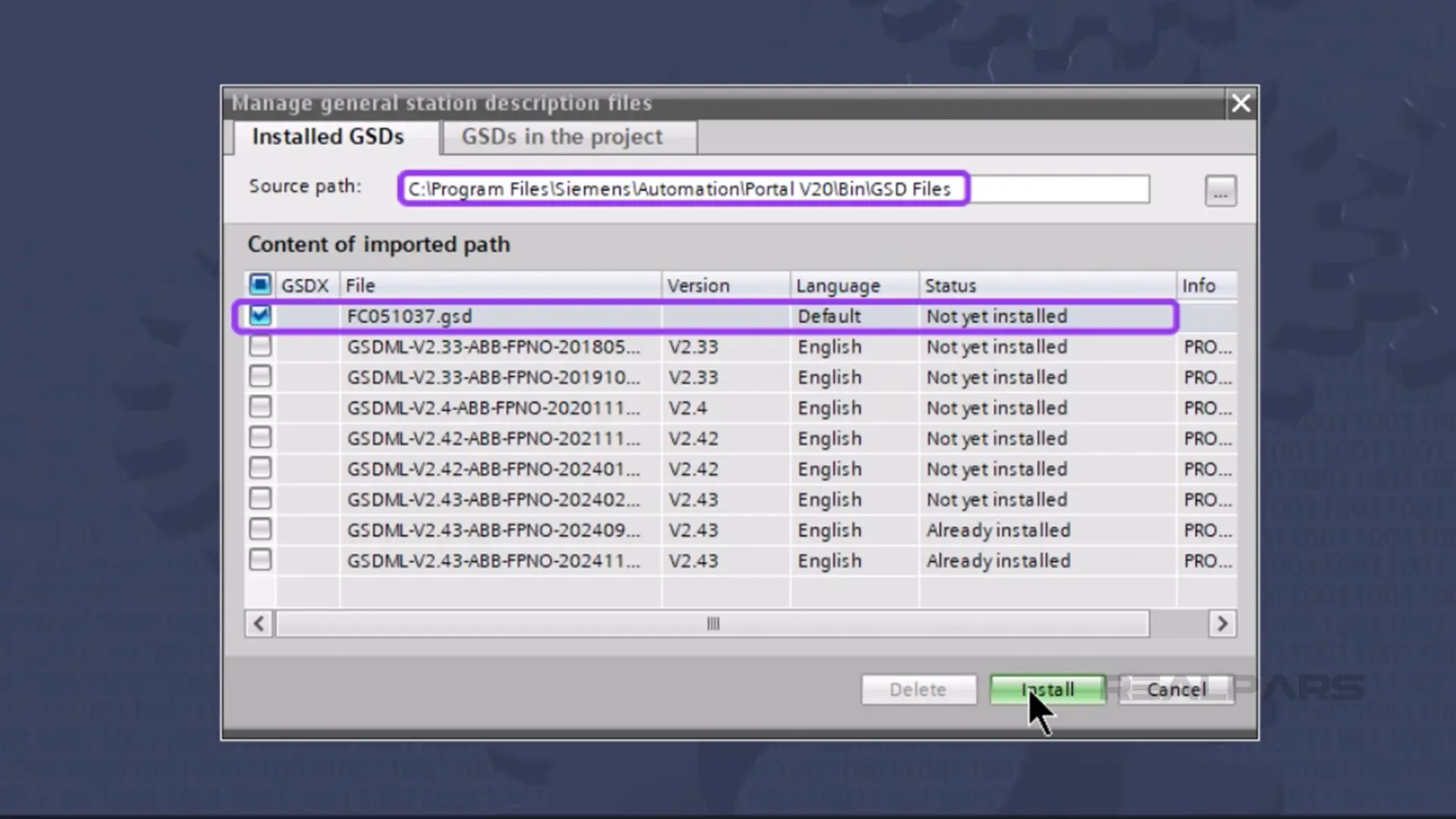 What a GSD File Does in TIA Portal - RealPars